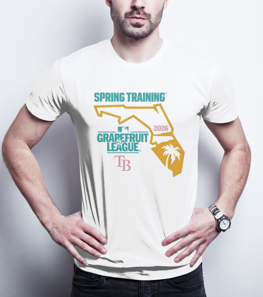 Tampa Bay Rays 2026 Spring Training Grapefruit League Florida Map Palm Tree T-Shirt