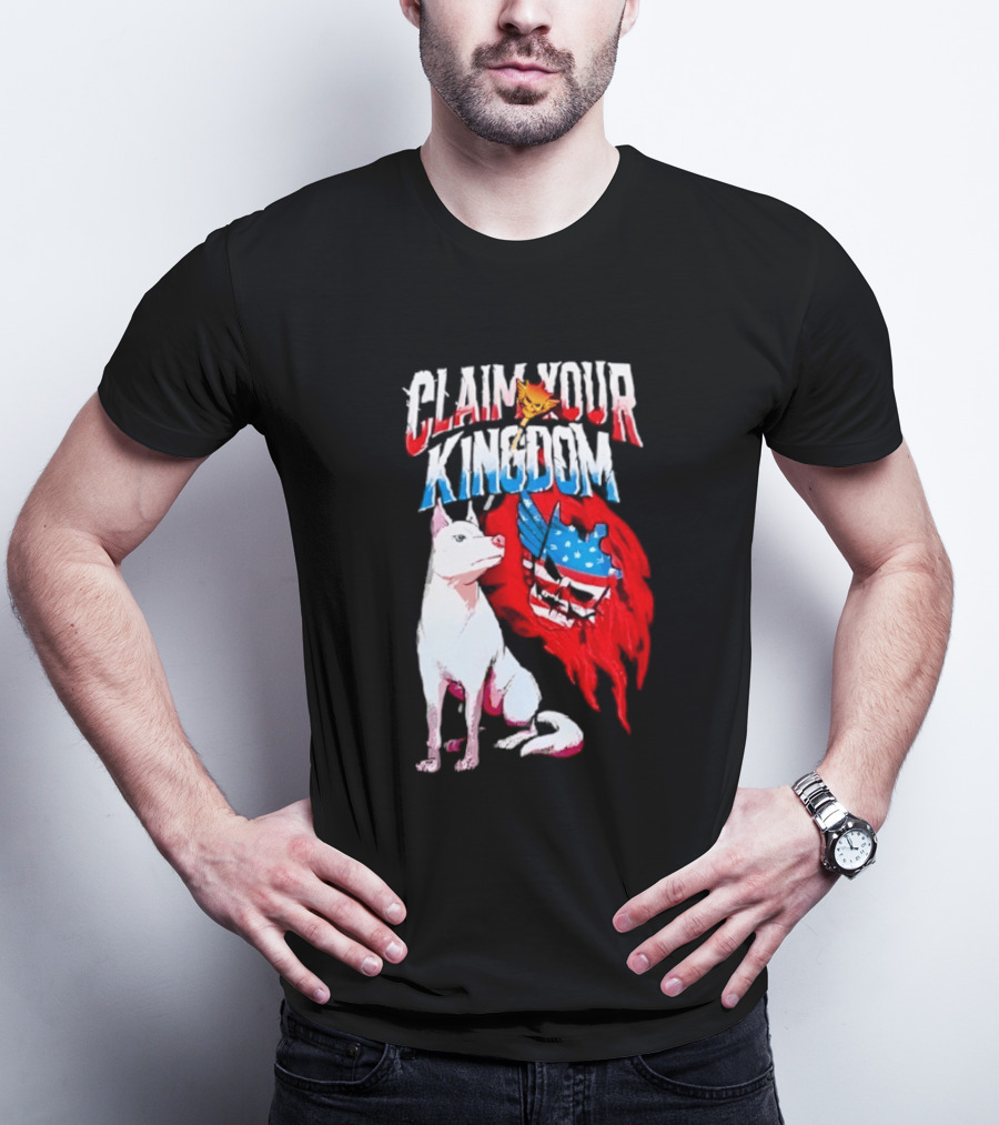 Cody Rhodes Pharaoh Dog Claim Your Kingdom WWE American Flag T-Shirt