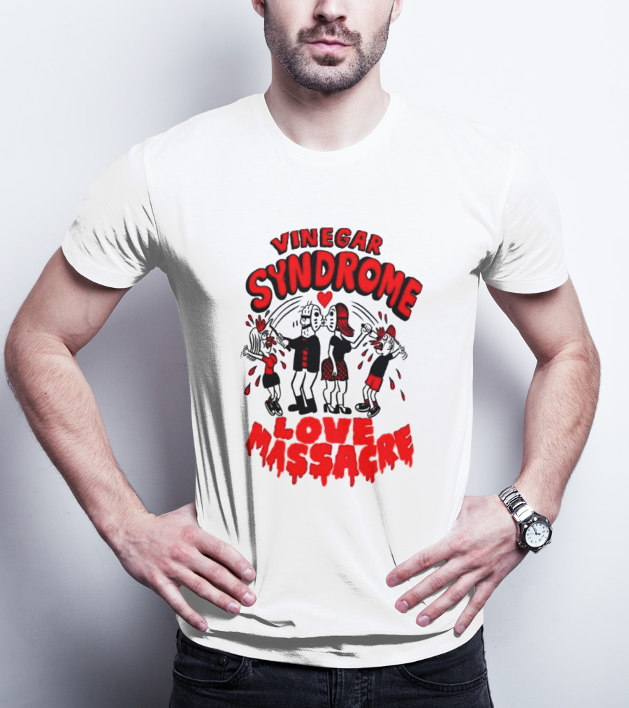 Vinegar Syndrome Love Massacre Retro Horror Comic T-Shirt