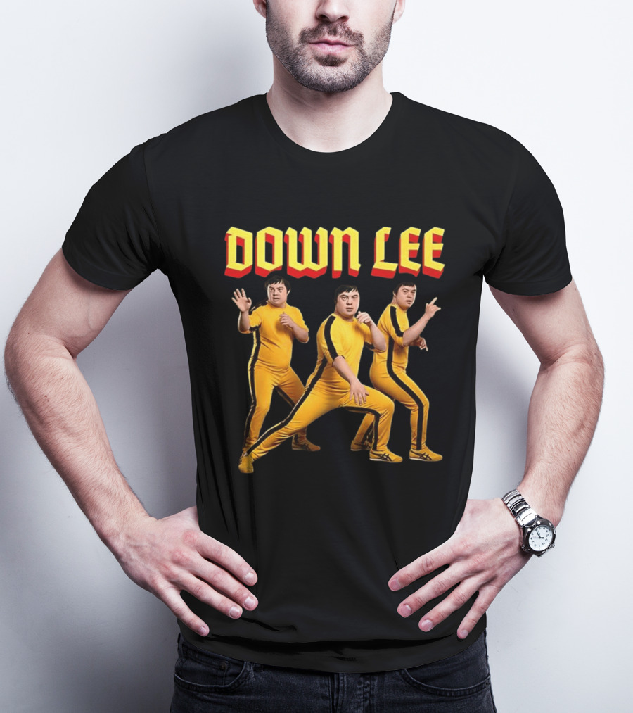 Down Lee Meme Yellow Jumpsuit Trio Martial Arts T-Shirt