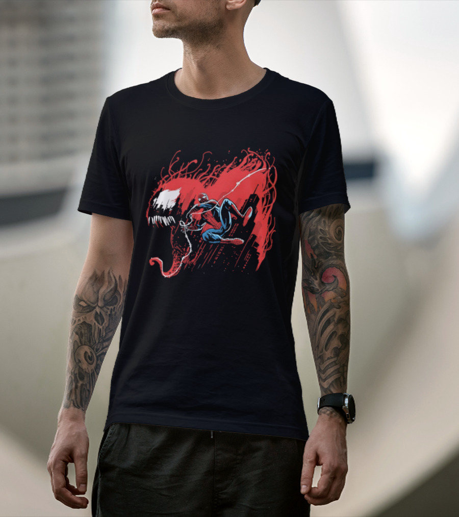 Spider Man Carnage Symbiote Dynamic Battle T-Shirt