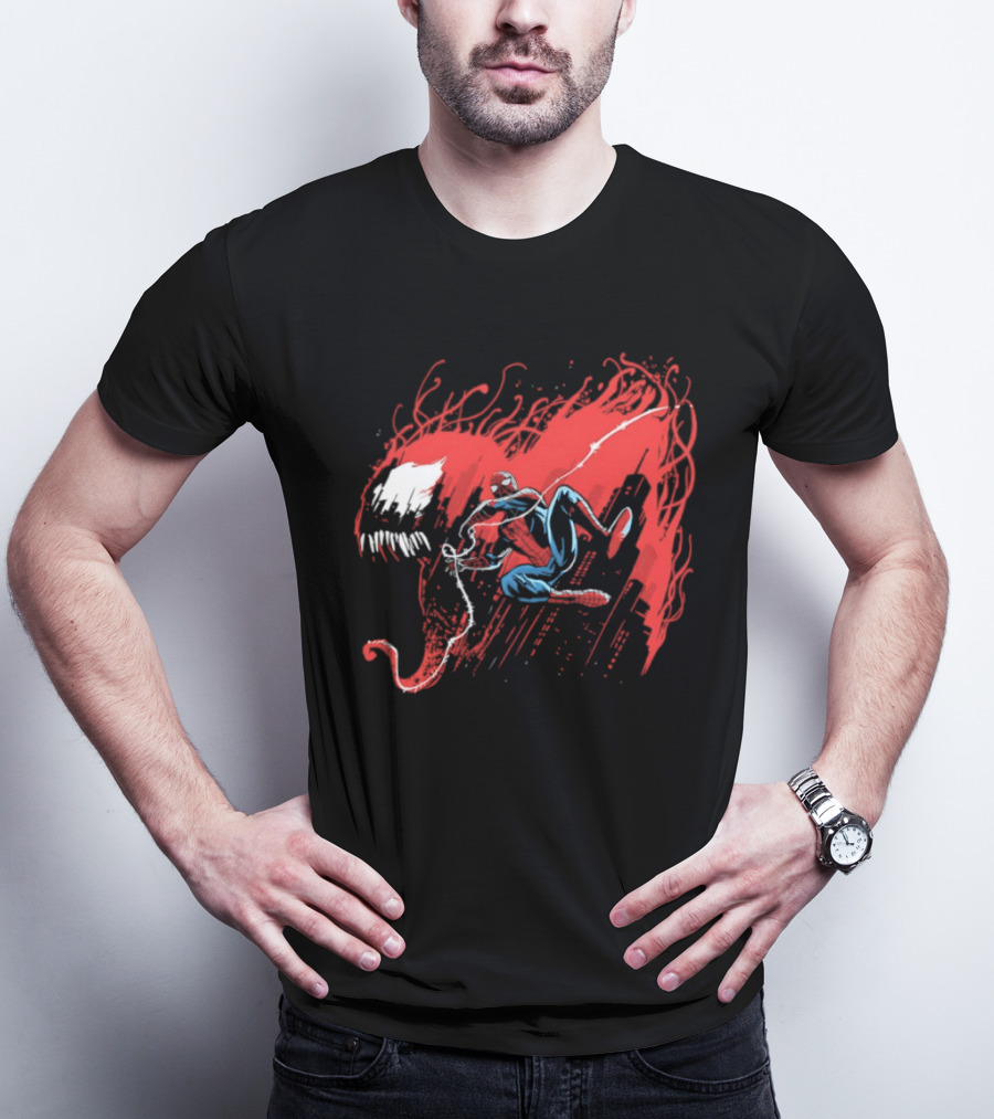 Spider Man Carnage Symbiote Dynamic Battle T-Shirt