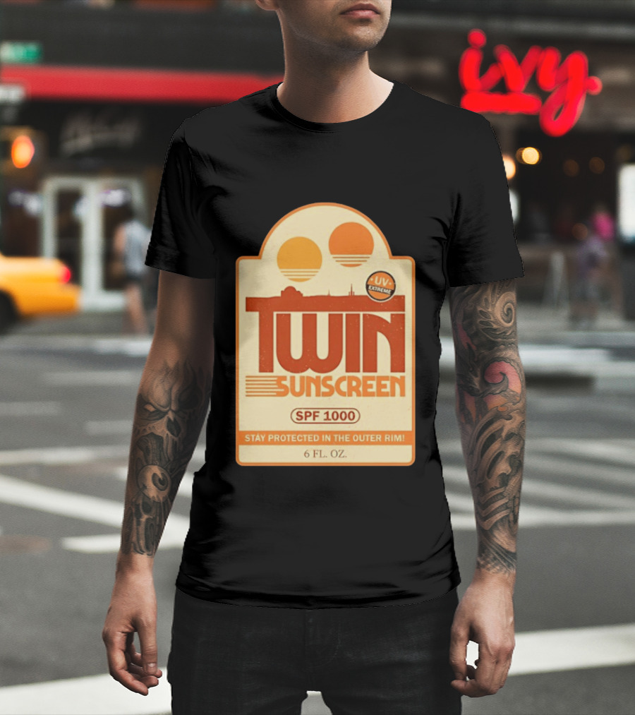 Twin Sunscreen SPF 1000 UV Extreme Stay Protected In The Outer Rim 6 Fl. Oz T-Shirt