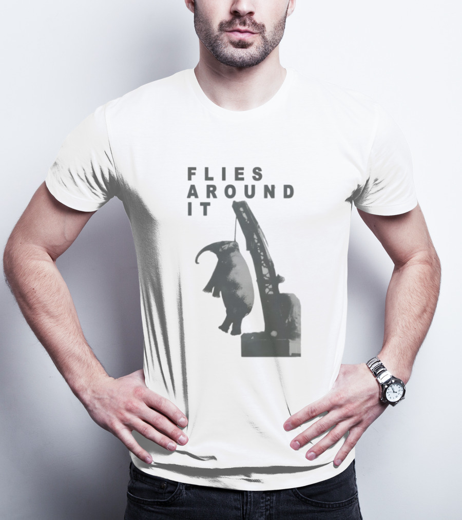 Elephant Flies Around It Crane T-Shirt