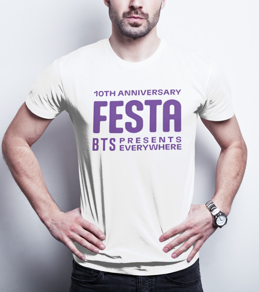 10th Anniversary BTS Festa Presents Everywhere T-Shirt