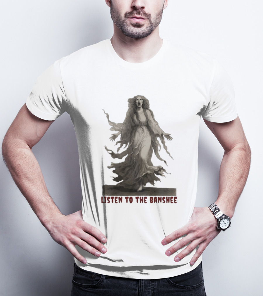 Ghost Girl Listen To The Banshee Eerie Spectral T-Shirt
