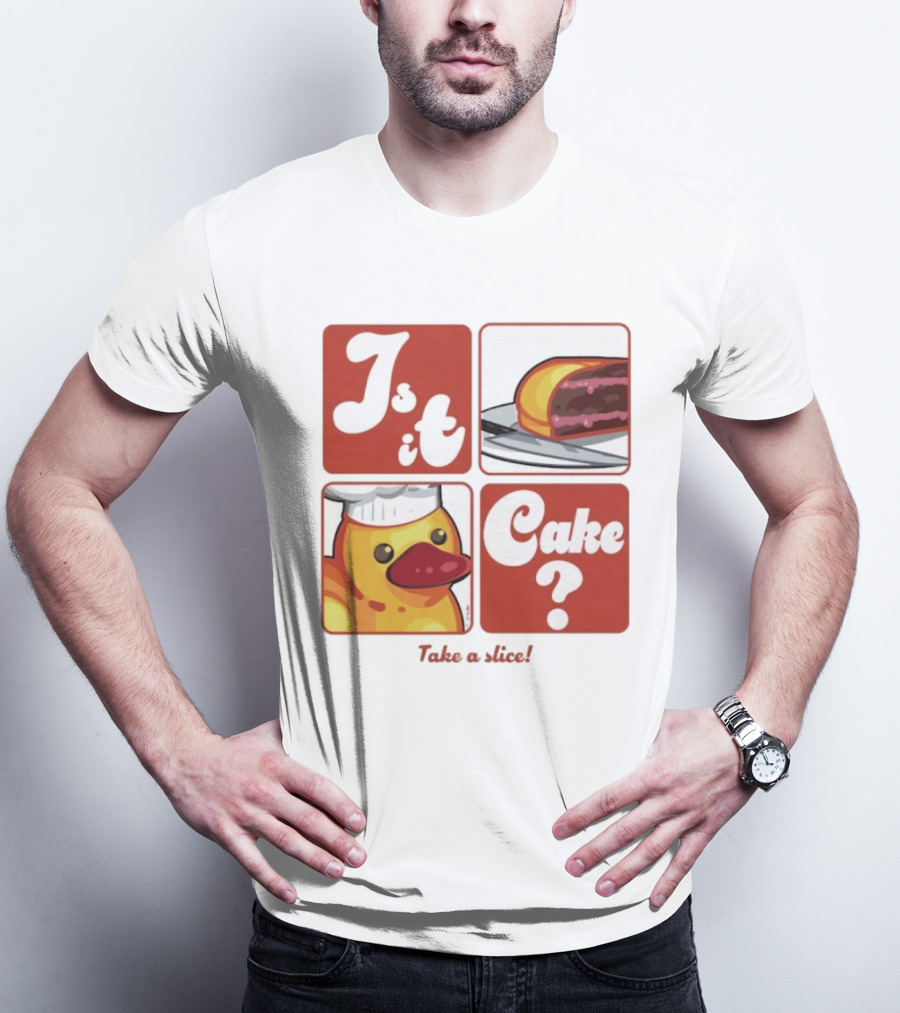 Is It Cake Rubber Ducky Chef Puzzle Blocks T-Shirt
