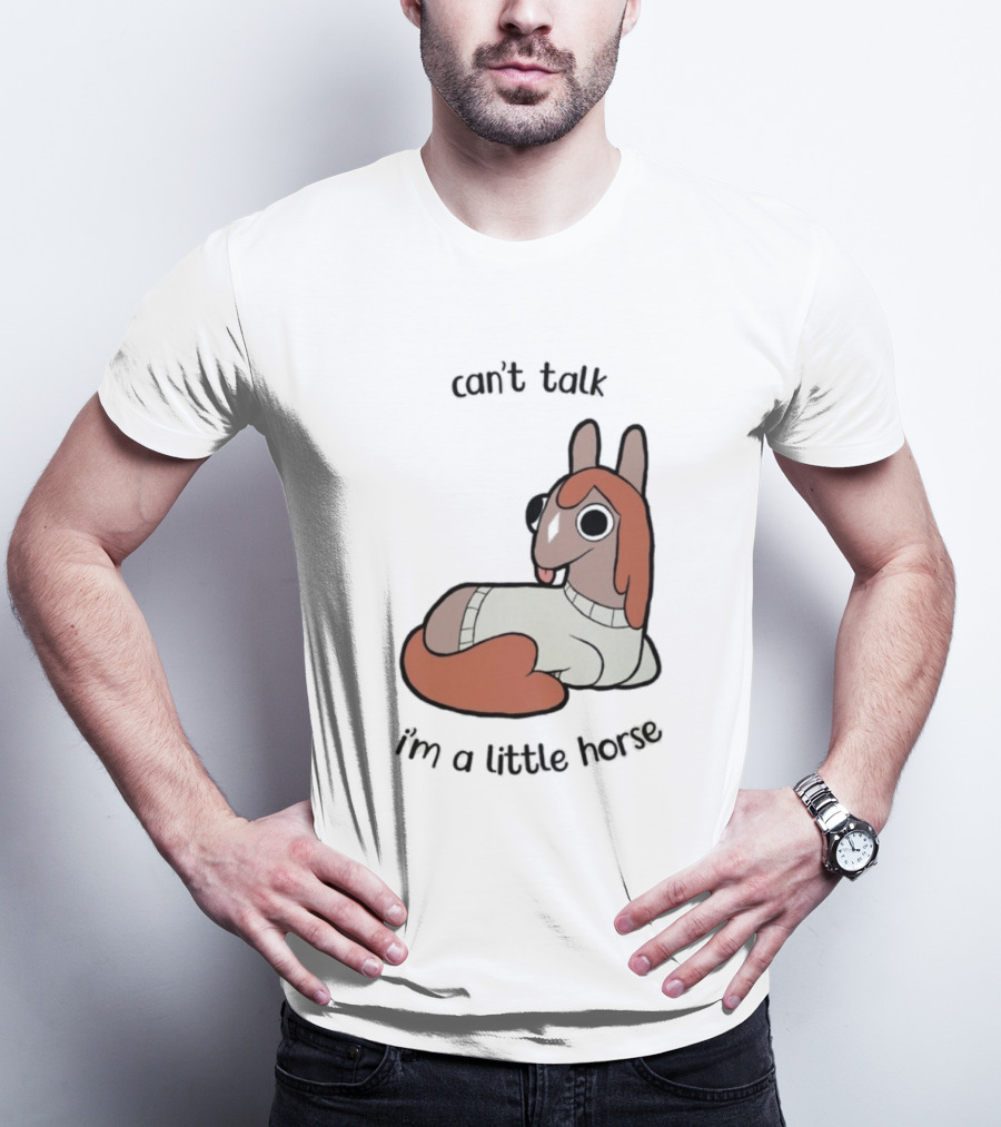 Lucah Can't Talk I'm A Little Horse Cute Cartoon T-Shirt