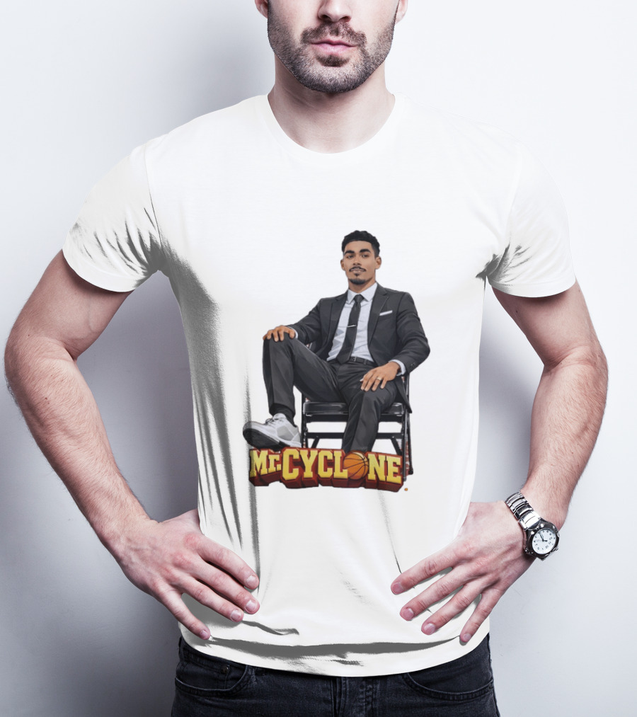 Mr Cyclone Tamin Lipsey In Suit On Chair Iowa State Cyclones T-Shirt