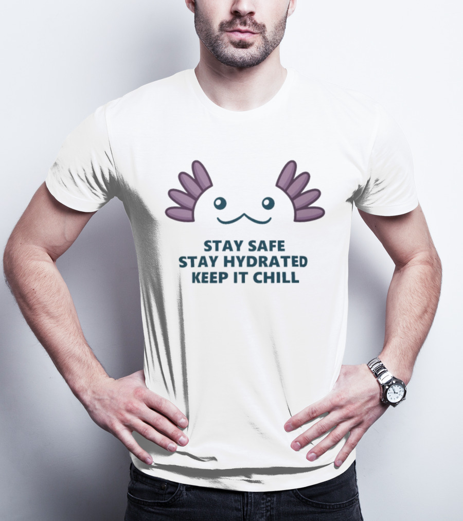 Stay Safe Stay Hydrated Keep It Chill Booper Face TGH Sr T-Shirt