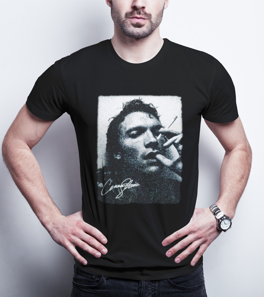 Ilya Rozanov Cigarette Portrait Cursive Signature T-Shirt