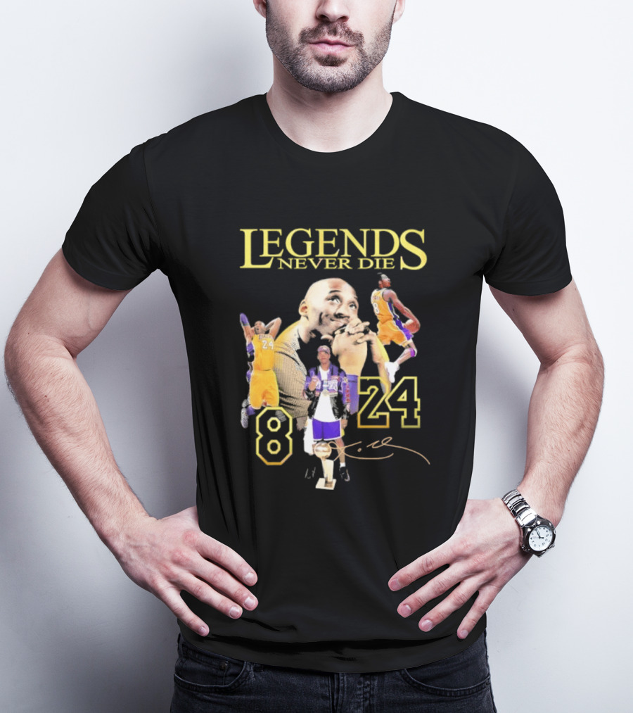 Legends Never Die Kobe Bryant 8 24 Los Angeles Basketball T-Shirt