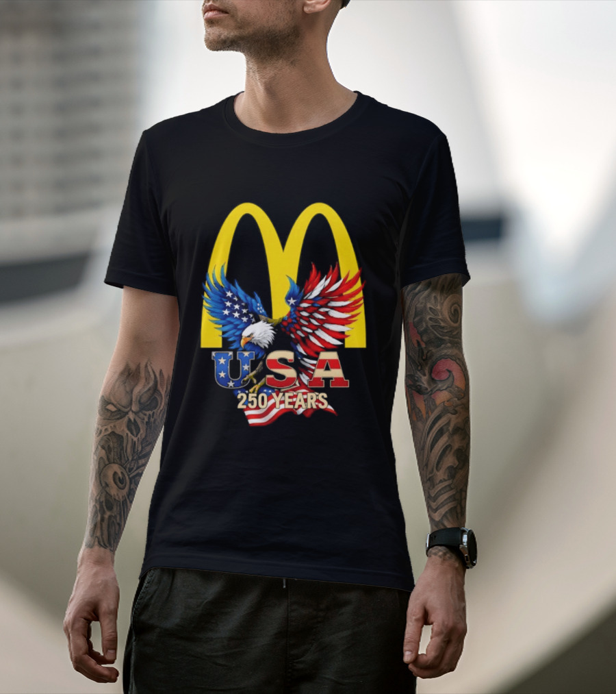 Eagle USA 250 Years McDonald's Flag Celebration T-Shirt