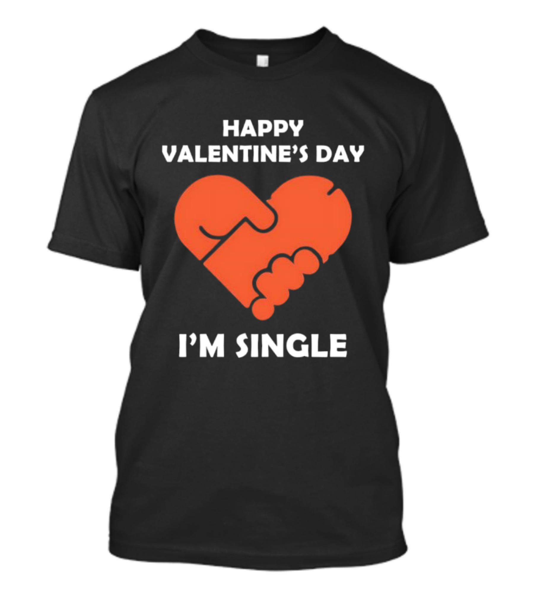 Happy Valentine's Day I'm Single Heart Puzzle T-Shirt