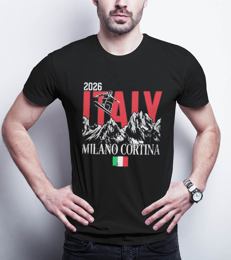 2026 Italy Snowboard Milano Cortina Winter Games T-Shirt