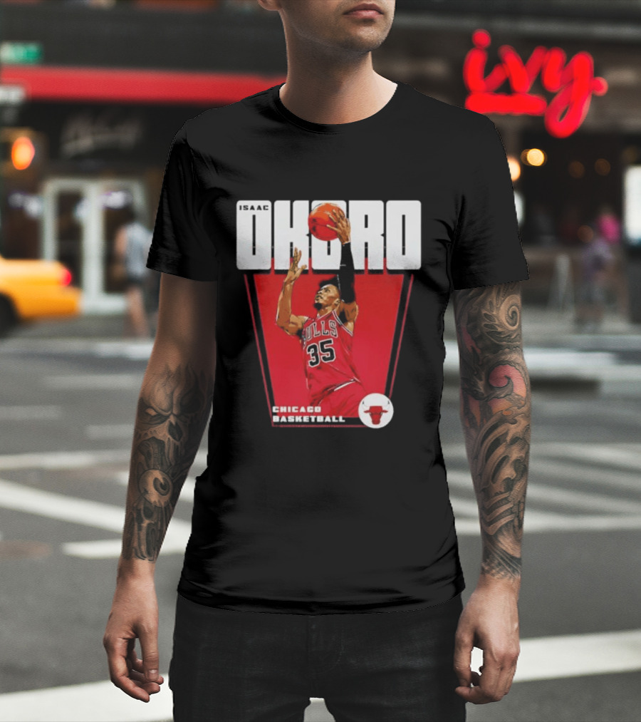 Chicago Basketball Okoro 35 Bulls Dunk T-Shirt