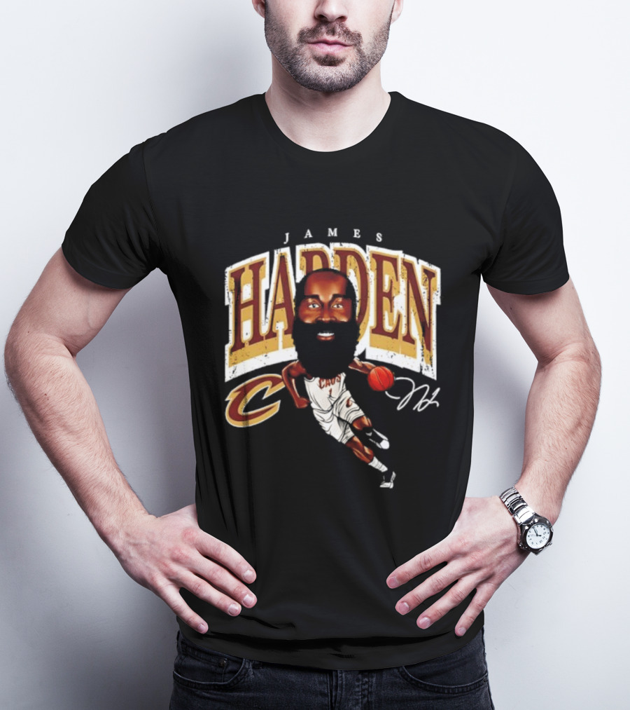 James Harden Cleveland Cavaliers Cartoon Basketball Player CA QS T-Shirt