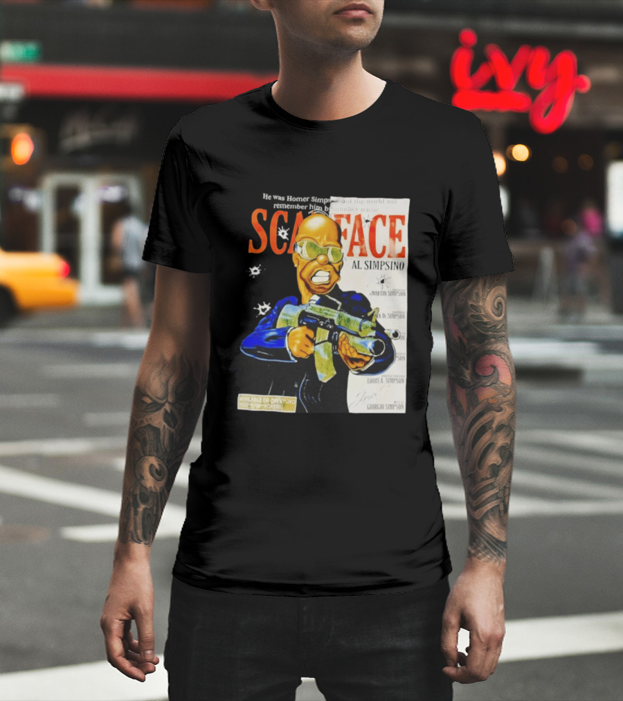 Scarface Al Simpsino Parody Available On DVD Reference T-Shirt