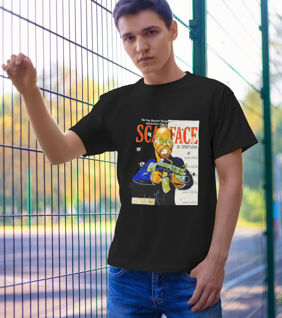 Scarface Al Simpsino Parody Available On DVD Reference T-Shirt