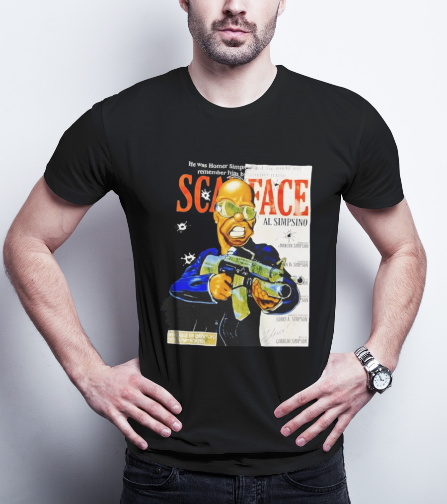 Scarface Al Simpsino Parody Available On DVD Reference T-Shirt