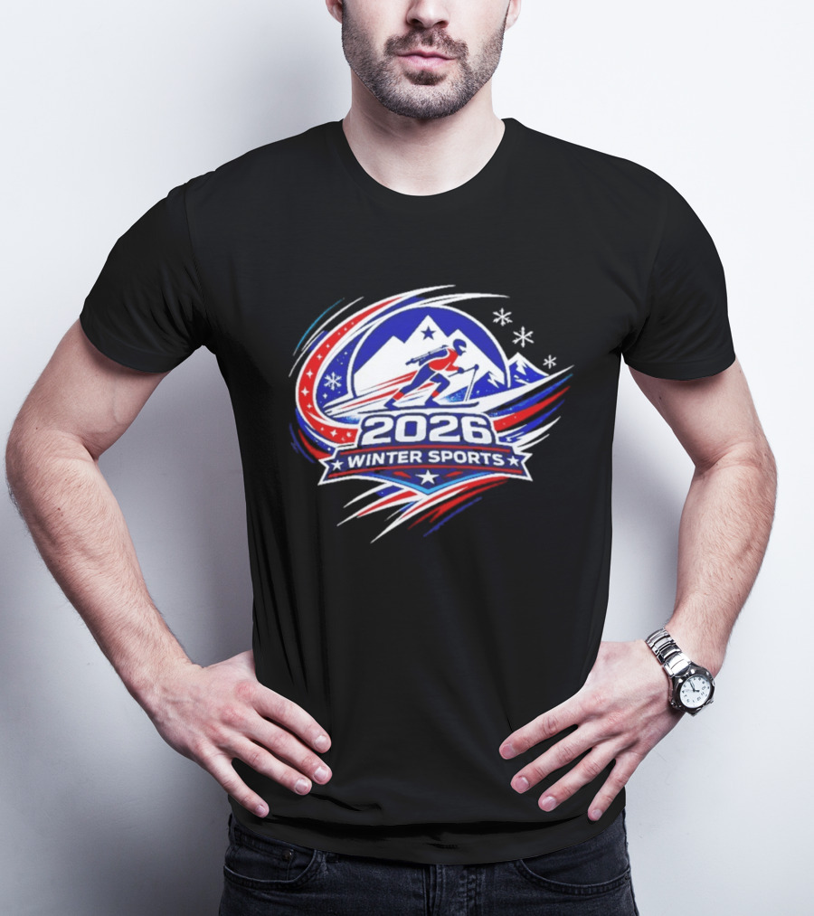 2026 Winter Sports Skiing Snowboarding Team USA T-Shirt