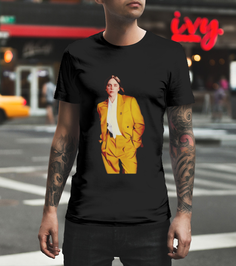 Billie Eilish Yellow Suit Fashion T-Shirt