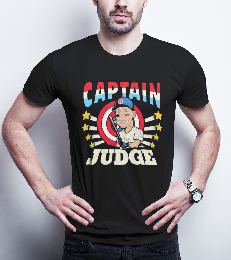 Captain Aaron Judge New York Yankees Baseball Star Caricature T-Shirt