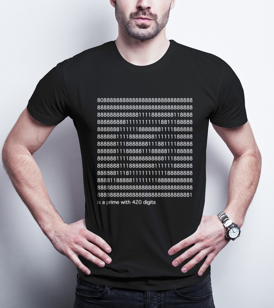 Grok 420 Digits Prime Number Code T-Shirt