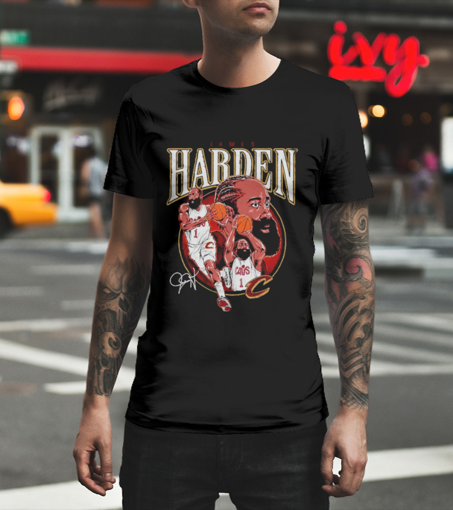 James Harden Cavs Basketball Legend Cleveland Number One T-Shirt