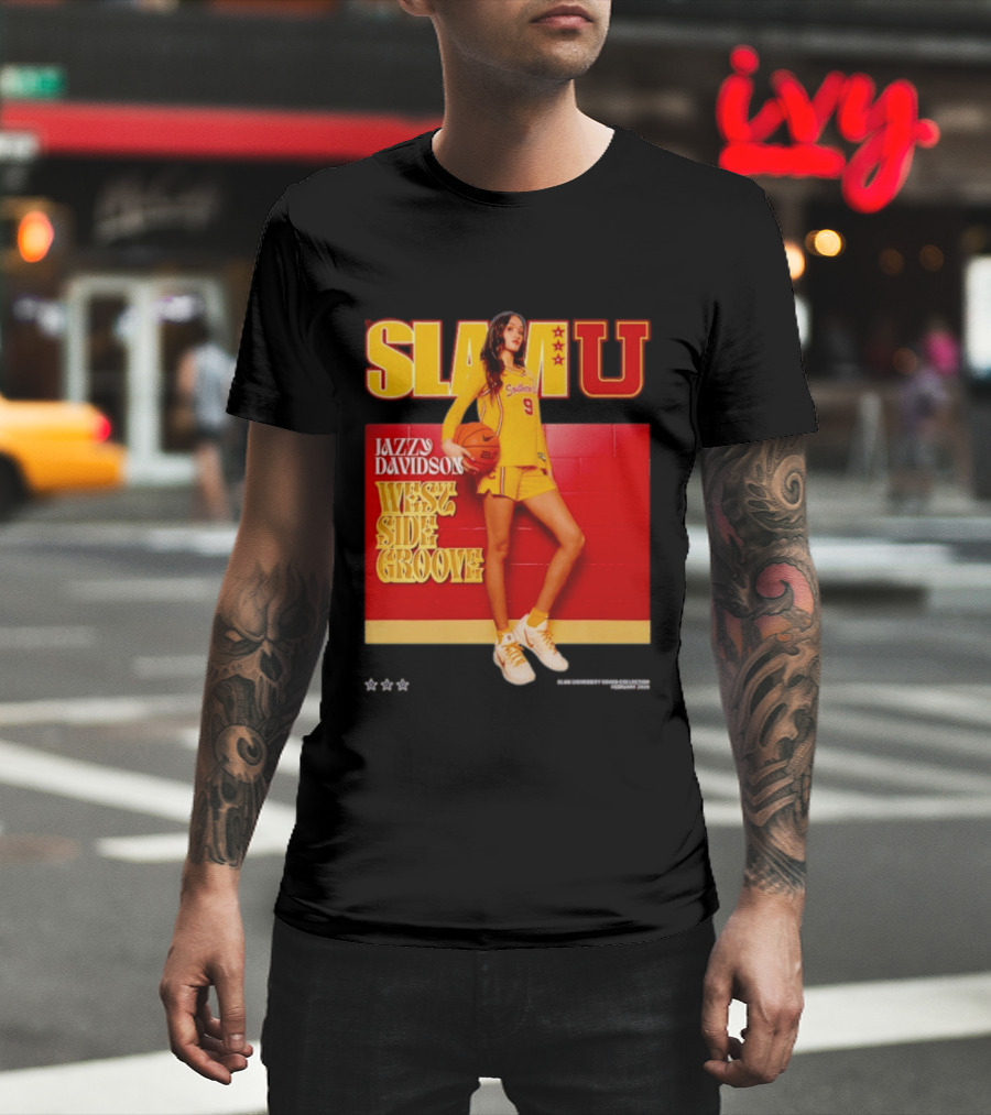 Jazzy Davidson Basketball Slamu Southern 9 West Side Groove T-Shirt
