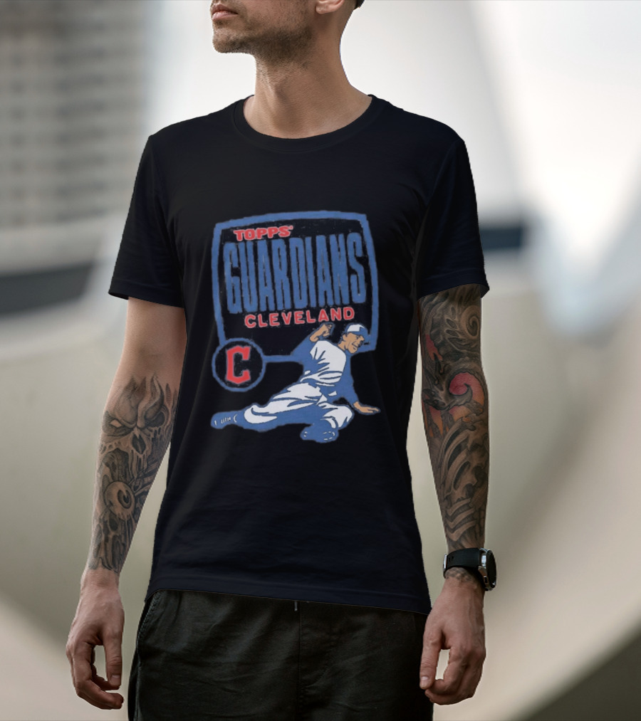 Cleveland Guardians Topps MLB Cartoon Raglan T-Shirt