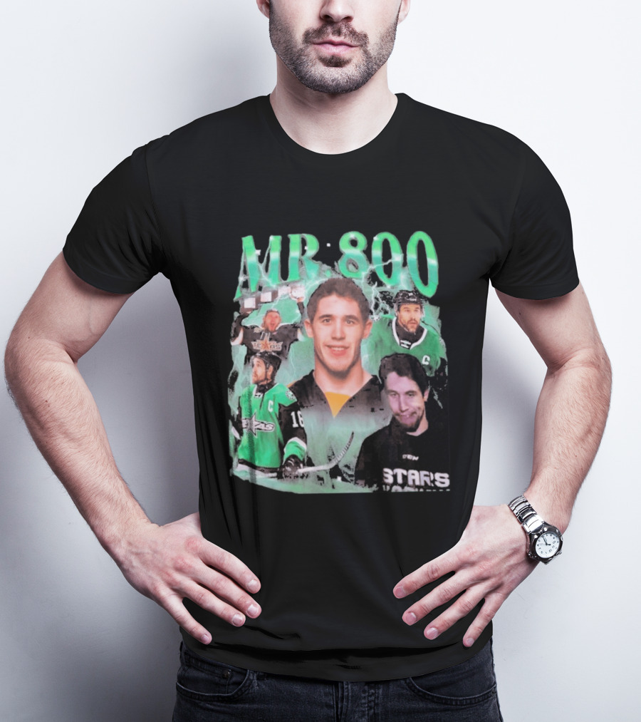 MR 800 Hockey Legends Dallas Stars Celebratory Milestone T-Shirt