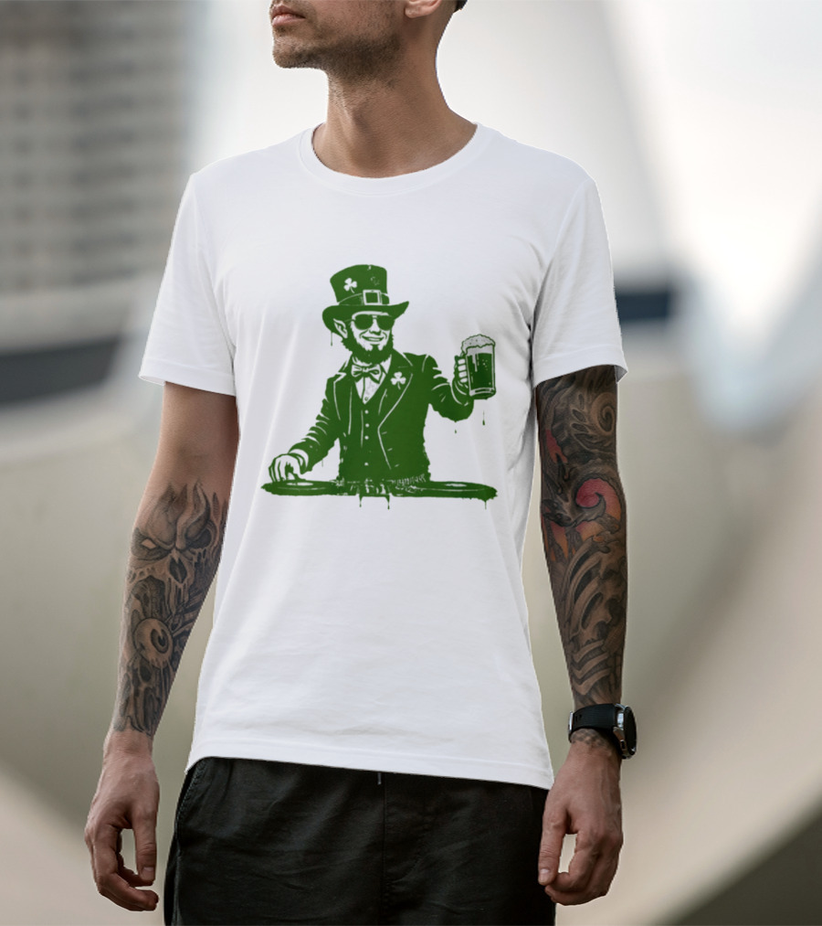 DJ Irish Uncle Sam St Patrick's Day Beer Celebration T-Shirt