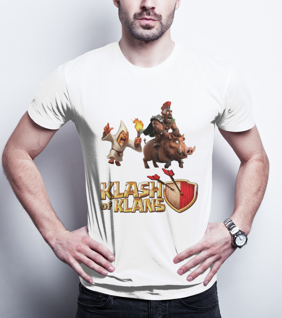 Klash Of Klans Characters With Wizard And Hog Rider T-Shirt