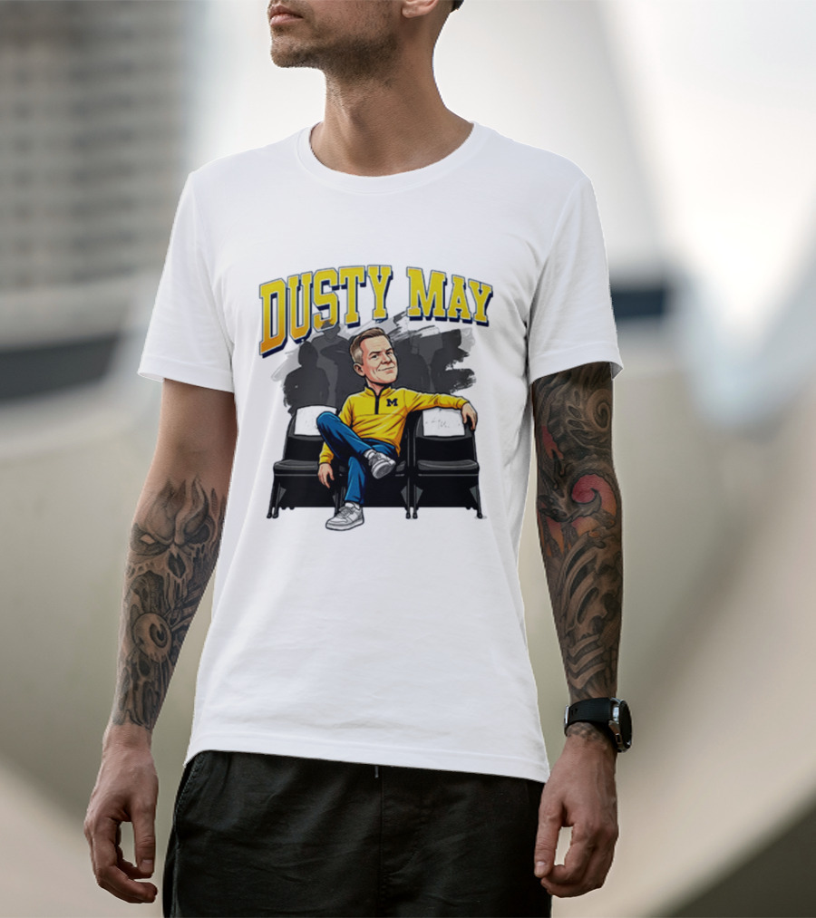 Dusty May Michigan Basketball Caricature T-Shirt