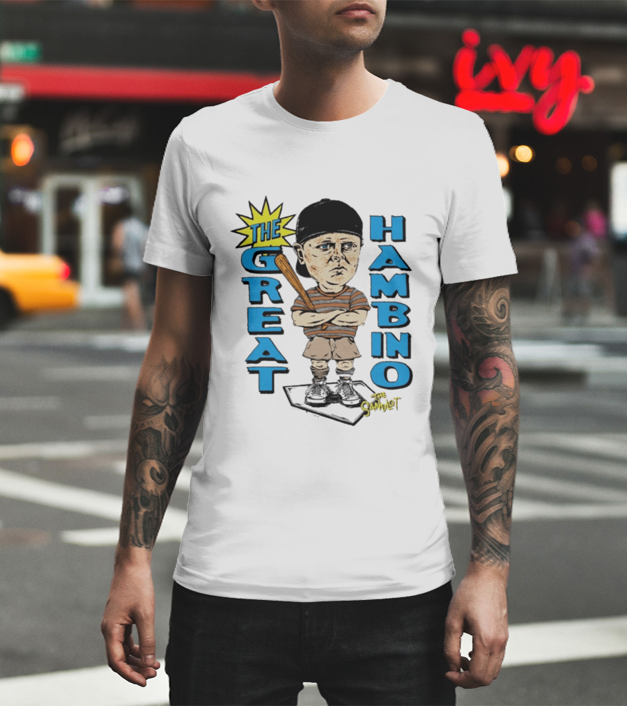 The Sandlot The Great Hambino Cartoon Character With Bat T-Shirt