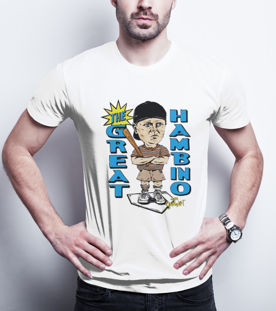 The Sandlot The Great Hambino Cartoon Character With Bat T-Shirt