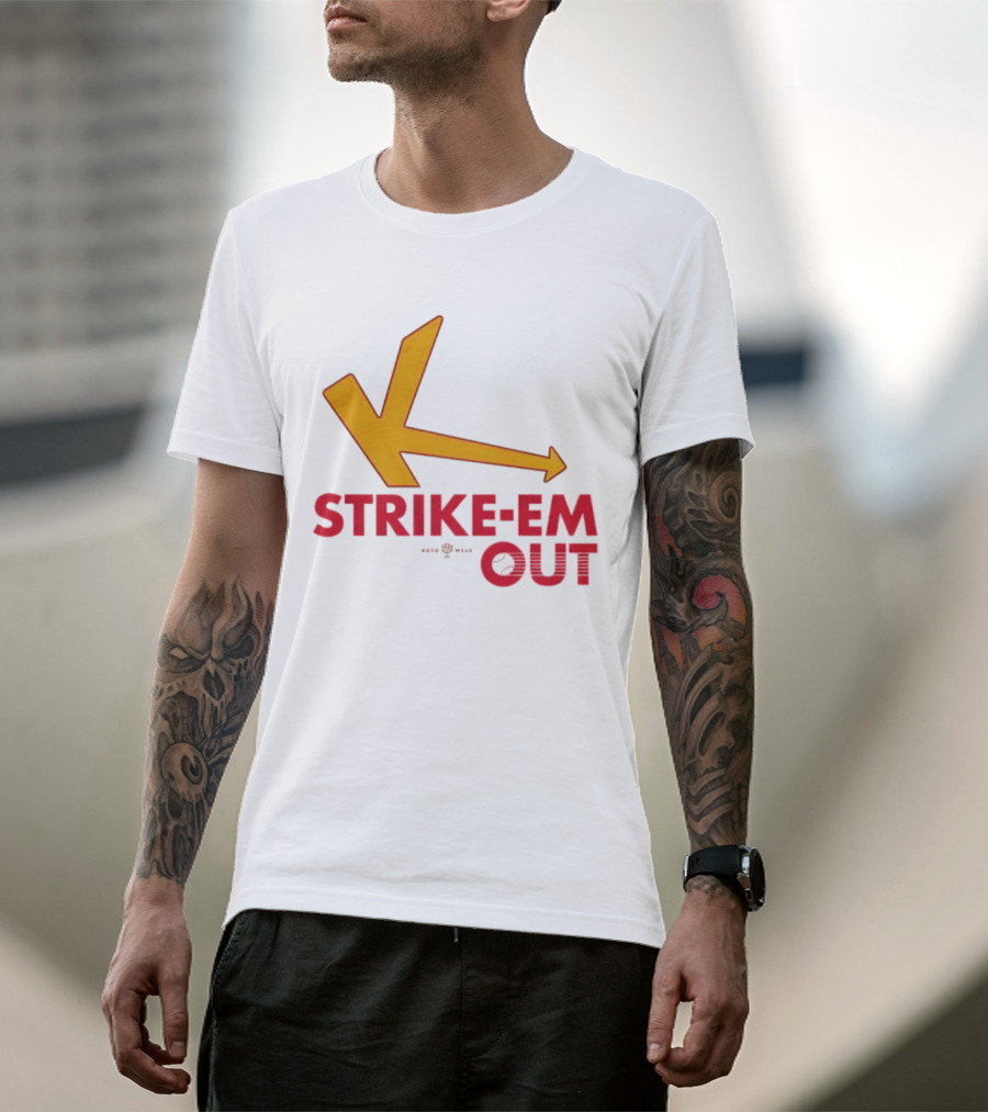 Strike Em Out Arrow CJ Beatt Baseball T-Shirt