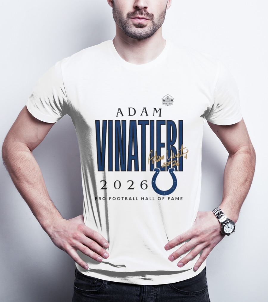 Adam Vinatieri Colts 2026 Pro Football Hall Of Fame Induction T-Shirt