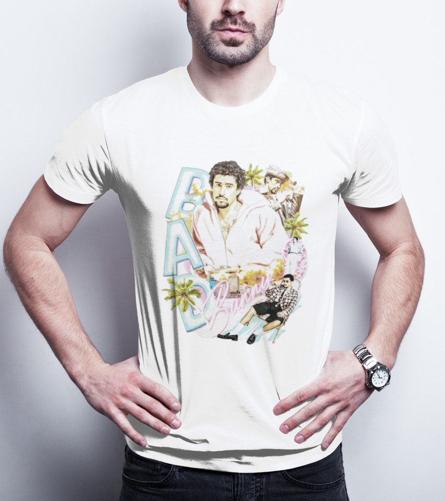 Bad Bunny Vintage Style Urban Vibes 2026 Palm Trees Retro Look T-Shirt