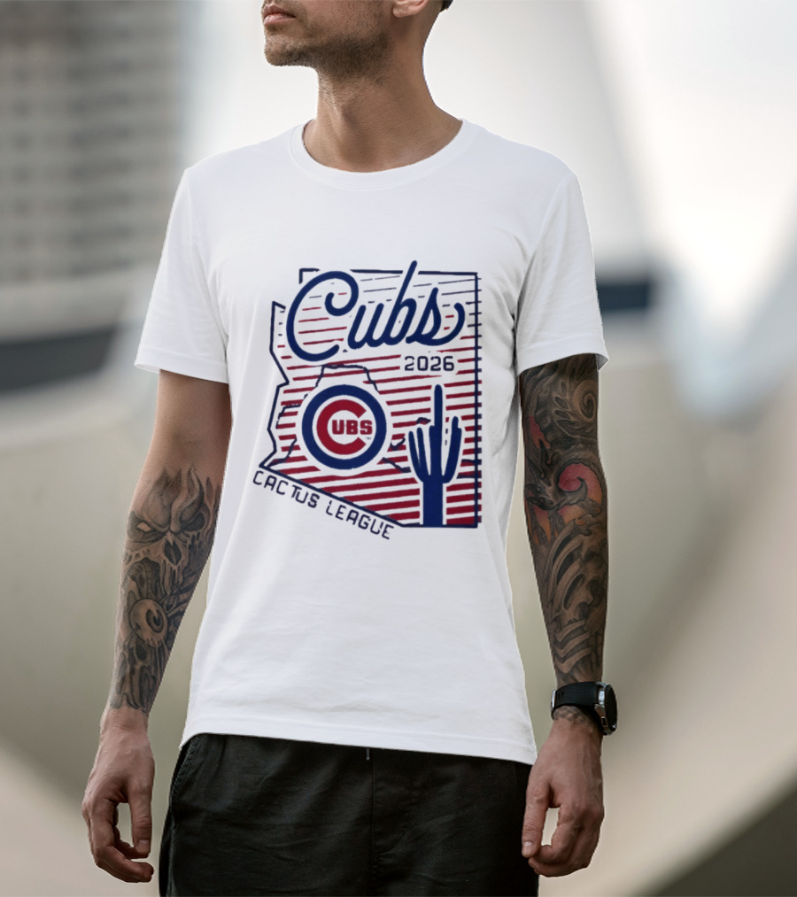 Chicago Cubs 2026 Cactus League Arizona Baseball Cactus T-Shirt