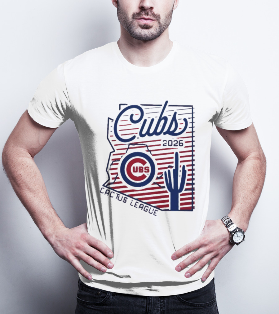 Chicago Cubs 2026 Cactus League Arizona Baseball Cactus T-Shirt