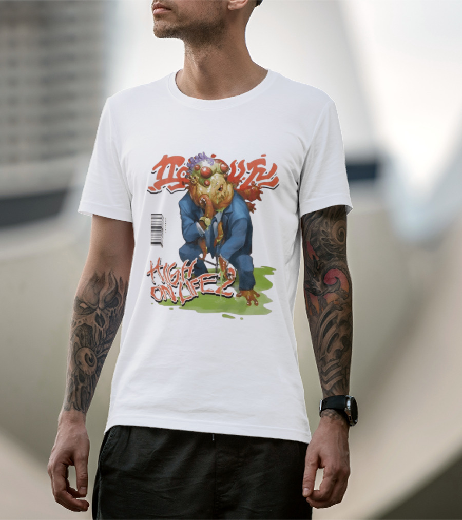 High On Life 2 Magazine Cover Alien Character In Suit Energetic T-Shirt