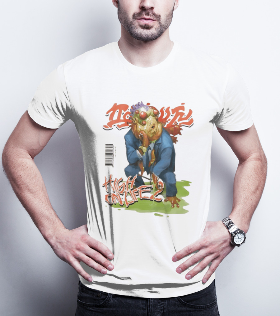 High On Life 2 Magazine Cover Alien Character In Suit Energetic T-Shirt