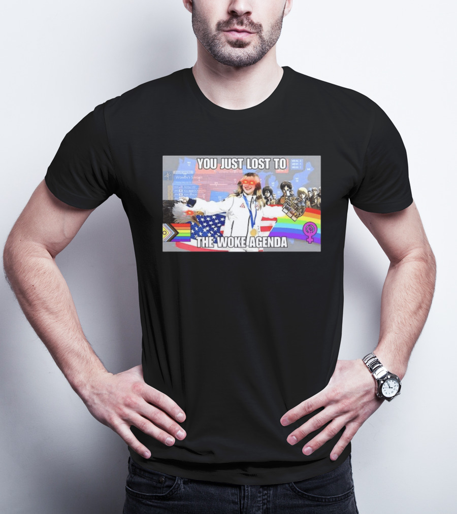 You Just Lost To The Woke Agenda Alysa Liu Rainbow Flag Anime Character Feminist T-Shirt