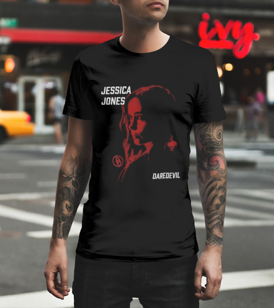 Jessica Jones Daredevil Season 2 Matt Murdock Red Shadow Face T-Shirt