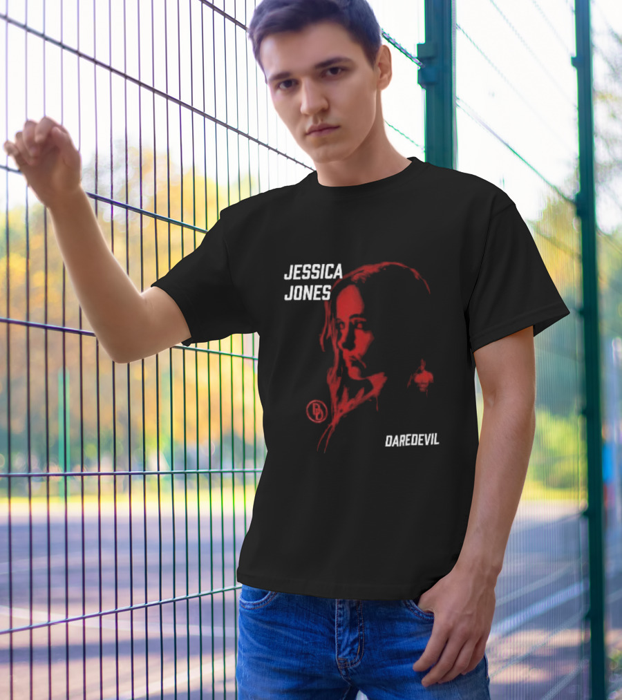 Jessica Jones Daredevil Season 2 Matt Murdock Red Shadow Face T-Shirt