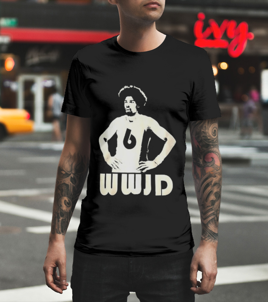 Julius Erving Number 6 WWJD What Would Julius Do T-Shirt