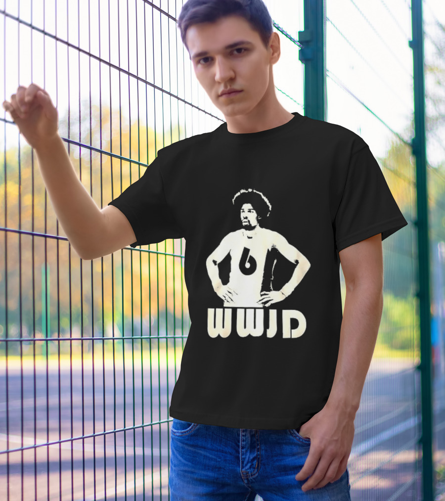 Julius Erving Number 6 WWJD What Would Julius Do T-Shirt