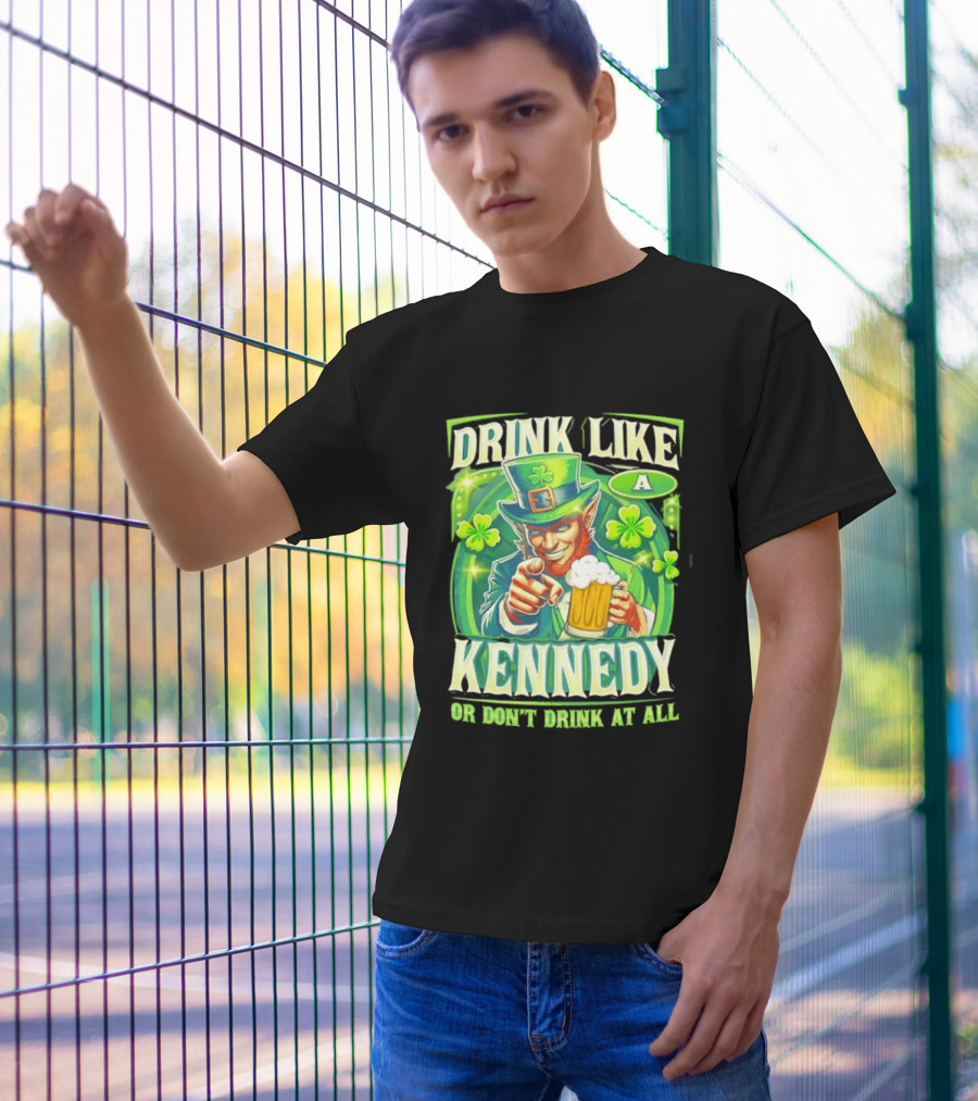 Drink Like A Kennedy Leprechaun St. Patrick's Day T-Shirt